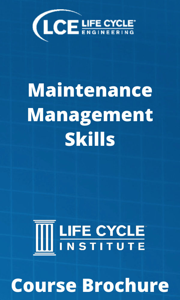 Maintenance Management Skills - LCE Marketplace
